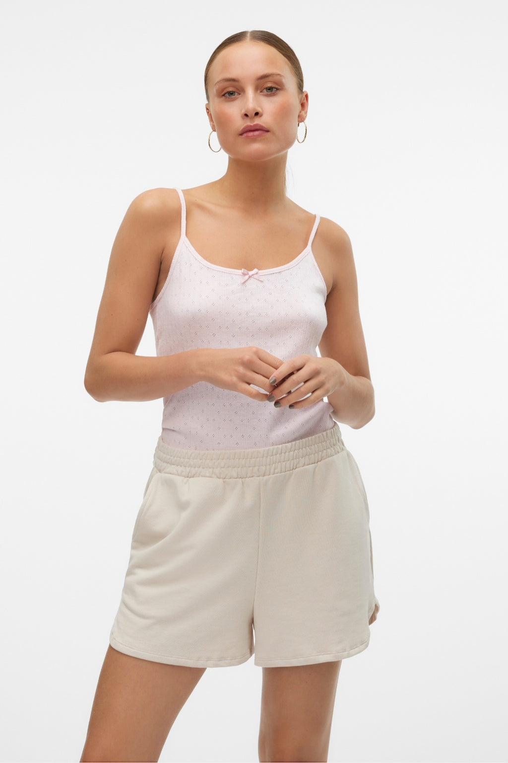Isa Singlet Top Pink A-Boo - Vero Moda Bomuldstop | Teeshoppen