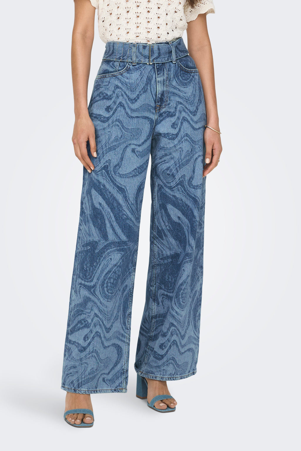 Udtryk Din Stil: TeeShoppens Esther Hope Print - Medium Blue Denim