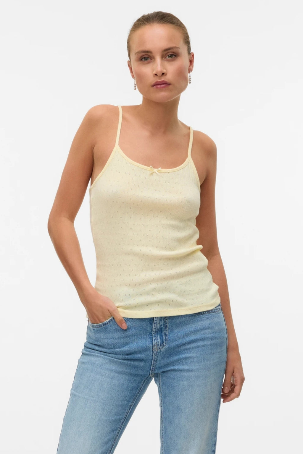 Isa Singlet Top Gul | Vero Moda Dame Top i Bomuld